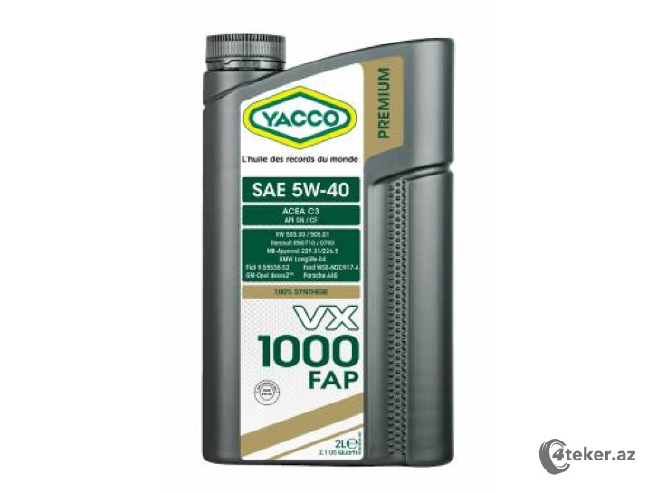 YACCO VX 1000 FAP 5W-40, 1L